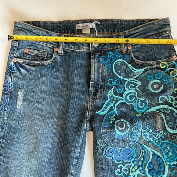 ema savahal | Jeans | Rma Savaha Hand Painted Floral Jeans Size | Poshmark